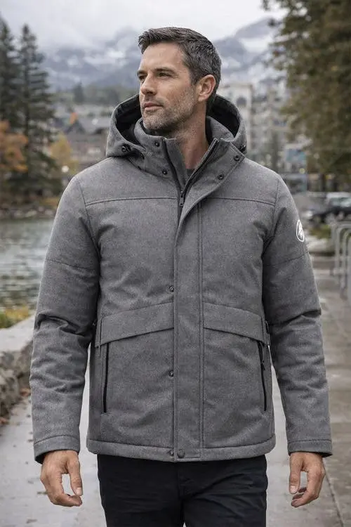 CLOUDVEIL Truckee Herringbone Down Jacket - Grey Heather