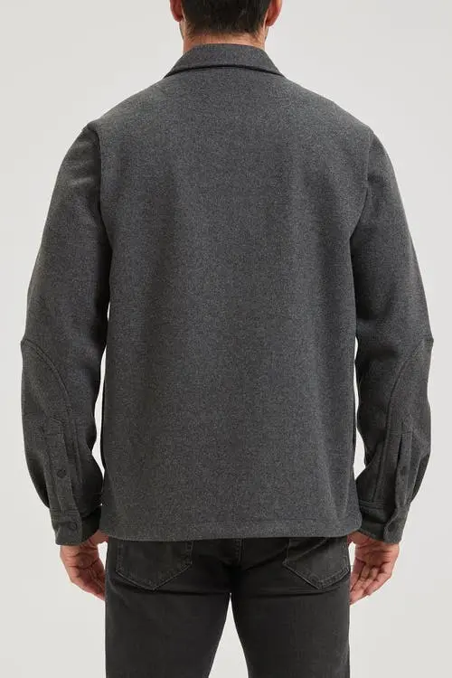 CLOUDVEIL Park City Vegan Wool Shirt Jacket - Charcoal