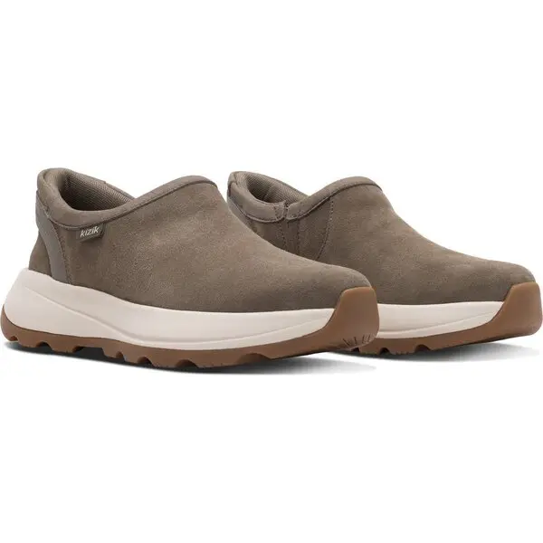 KIZIK Juno 2 Moc Leather Slip On Sneaker - Shitake/fog