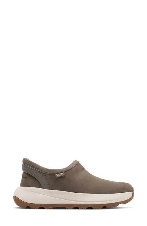 KIZIK Juno 2 Moc Leather Slip On Sneaker - Shitake/fog