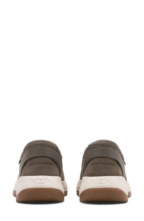 KIZIK Juno 2 Moc Leather Slip On Sneaker - Shitake/fog