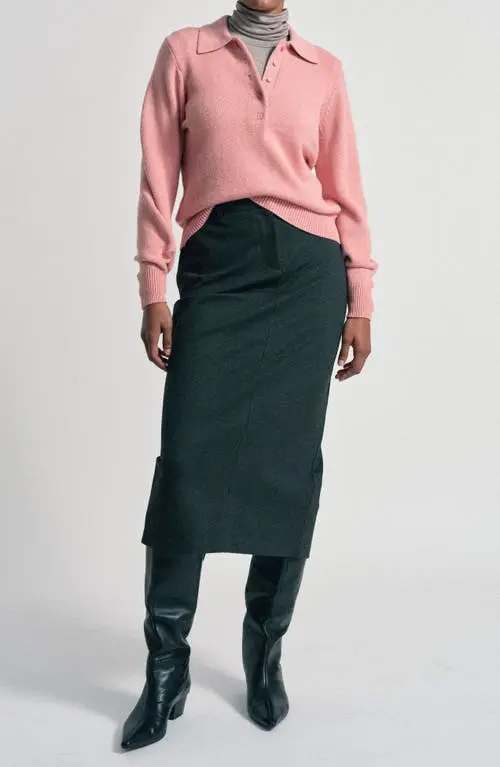 Universal Standard Abi Midi Pencil Skirt - Obsidian Gray