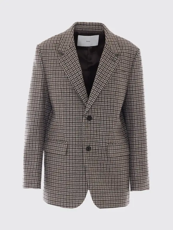 DUNST Single-breasted Cropped Blazer In Pure Cashmere With Lapel Collar - Black