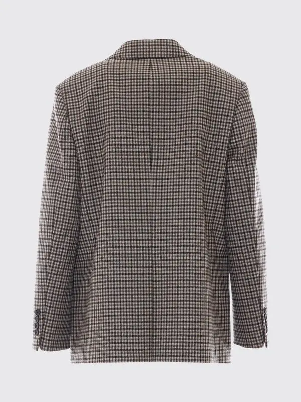 DUNST Single-breasted Cropped Blazer In Pure Cashmere With Lapel Collar - Black