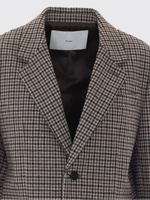 DUNST Single-breasted Cropped Blazer In Pure Cashmere With Lapel Collar - Black