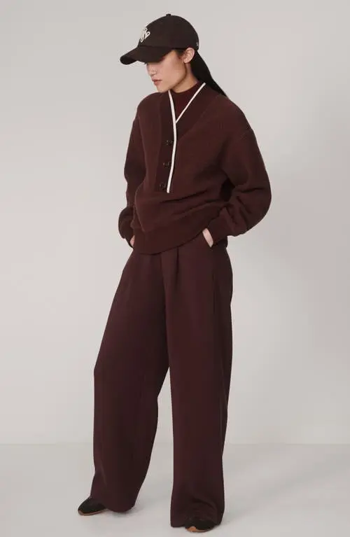 Varley Brenna Button Neck Fleece Sweatshirt