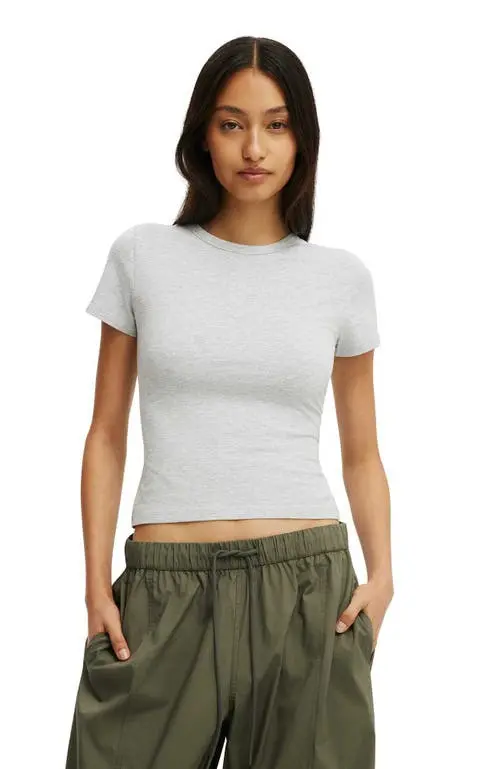 COTTON ON Everyday Smooth Crew Tee - Grey Marle