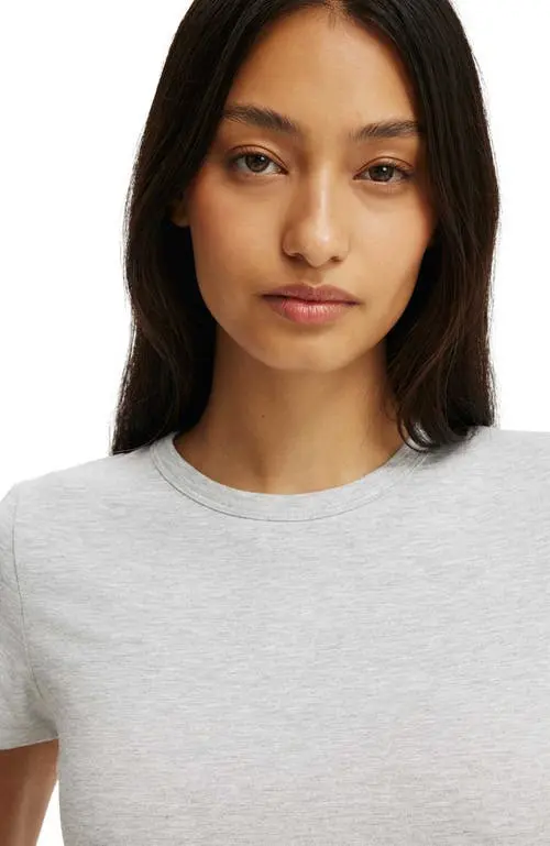 COTTON ON Everyday Smooth Crew Tee - Grey Marle