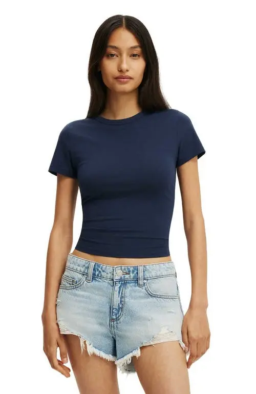 COTTON ON Everyday Smooth Crew Tee - Shadow Navy