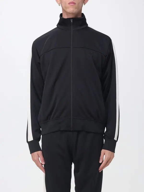 MAISON MARGIELA High-neck Zip-up Jersey Sweatshirt With White Stitch Logo