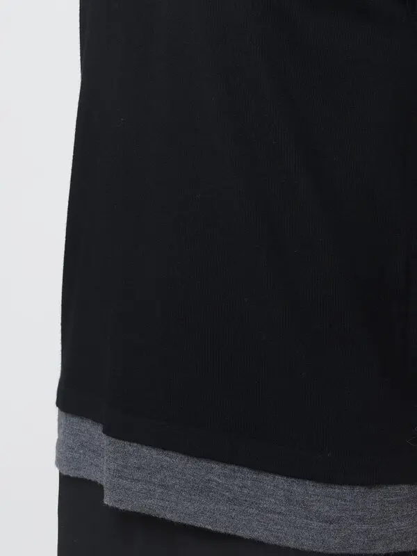 PAOLO PECORA Regular Fit Cotton Crew-neck Jumper With Short Sleeves - Black 1
