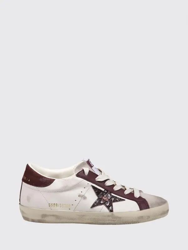 GOLDEN GOOSE Super-star Low-top Trainers In Cowhide Leather With Distressed Effect