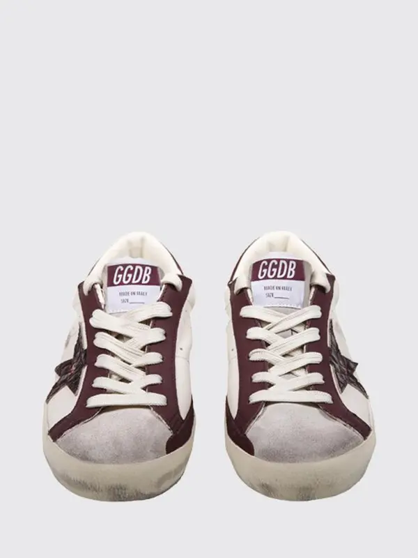 GOLDEN GOOSE Super-star Low-top Trainers In Cowhide Leather With Distressed Effect