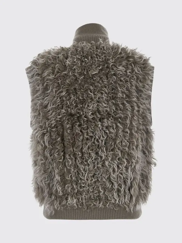 PAROSH P.a.r.o.s.h. Wool Turtleneck Vest With Zip Closure