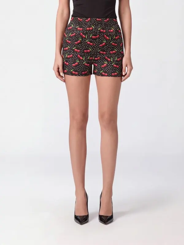 Philipp Plein High-waisted Fruit Print Slim Fit Jersey Mini Shorts