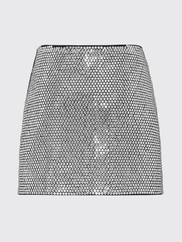 Philipp Plein High-waisted Rhinestone-embellished Slim Fit Pencil Mini Skirt