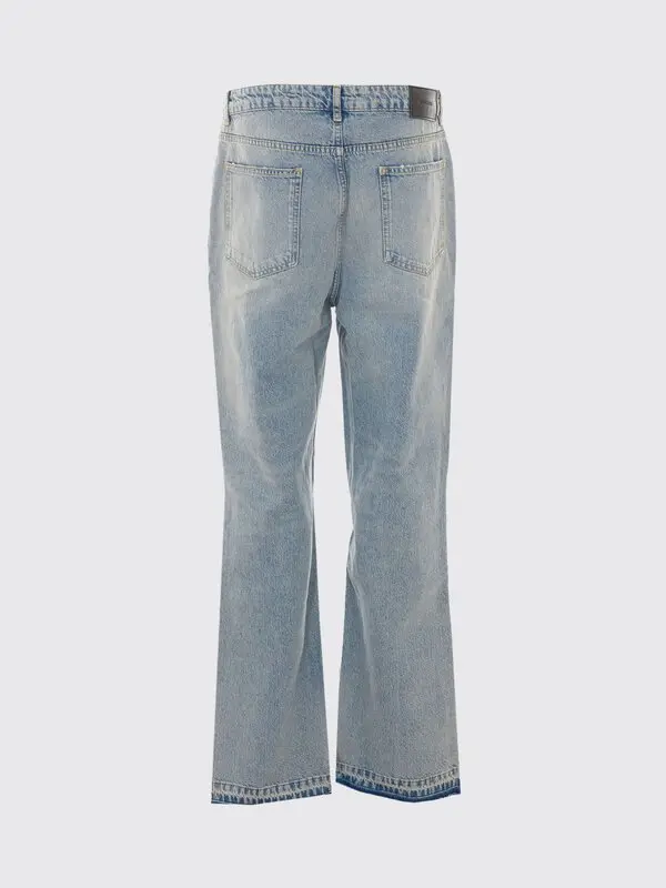 REPRESENT Distressed Cotton Denim Flared Jeans With A Worn-out Effect
