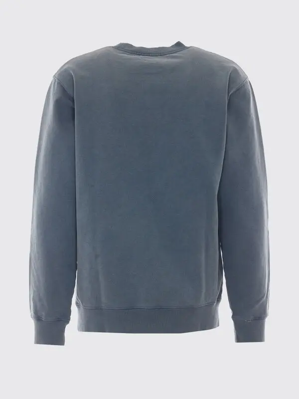 Drole De Monsieur Relaxed Fit Cotton Crewneck Jumper With Contrast Logo