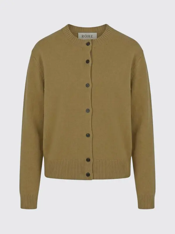 RÓHE Wool And Cashmere Blend Crewneck Cardigan With Button Closure