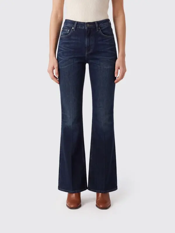 HAIKURE Flora High-waisted Flared Slim-fit Jeans In Cotton Denim