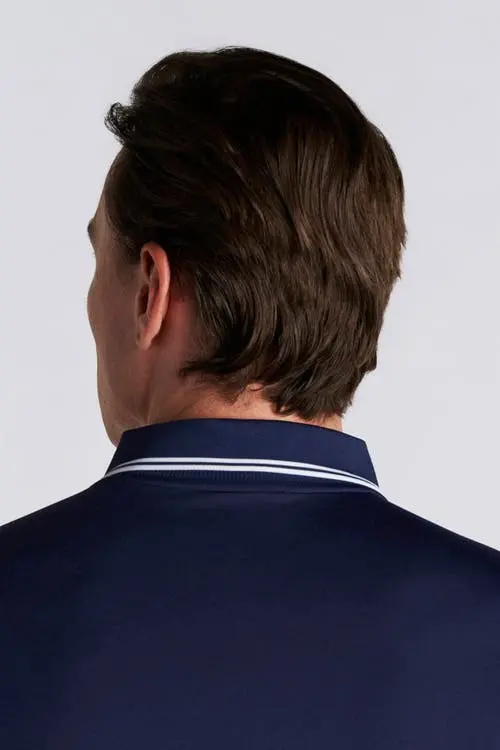 Coolibar Lumaleo Long Sleeve Sports Polo - Navy