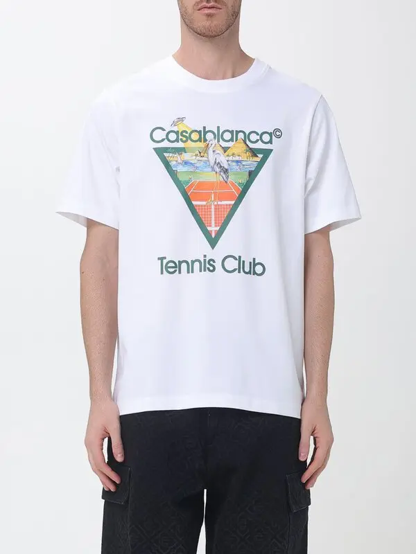 Casablanca Graphic Print Organic Cotton T-shirt With Logo
