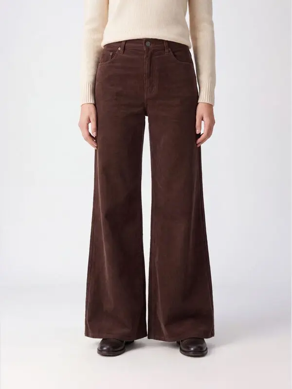 MOTHER Sidestepper Twist Sneak High-waisted Flare Jeans In Denim - Brown