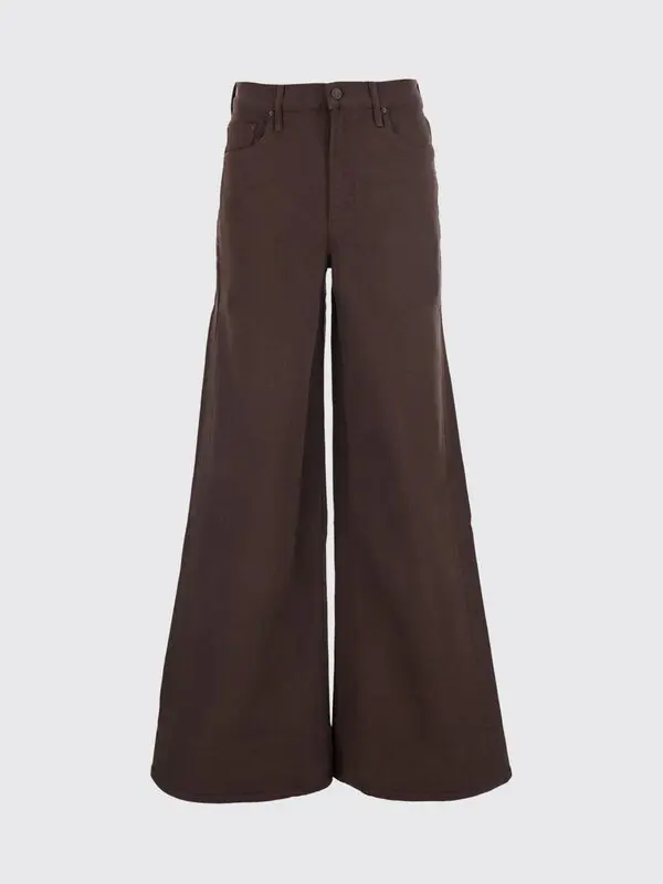 MOTHER Sidestepper Twist Sneak High-waisted Flare Jeans In Denim - Brown