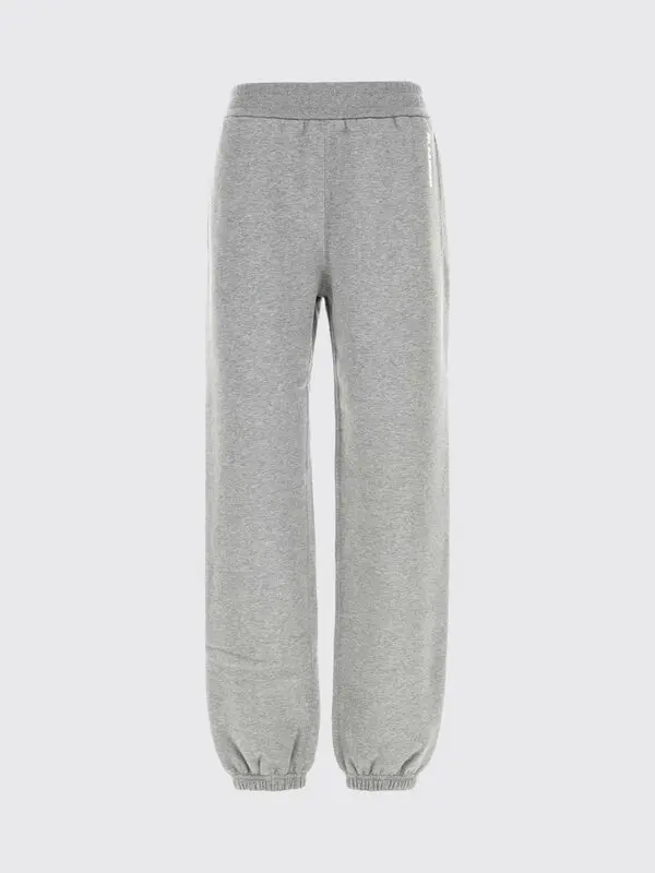 JIL SANDER Cotton Joggers With Contrast Logo And Elasticated Waistband - Grey