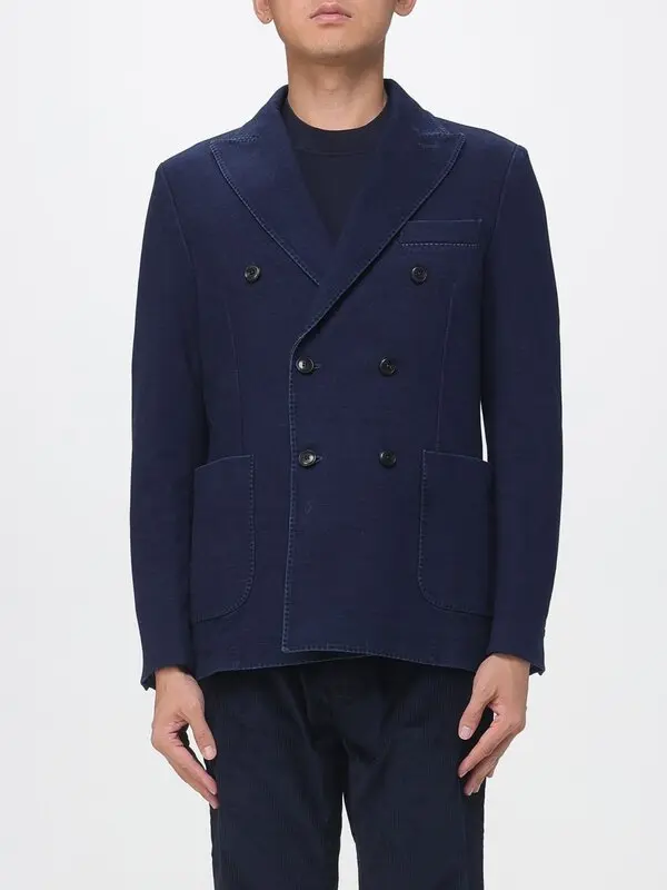 CIRCOLO 1901 Double-breasted Cotton Blazer With Lapel Collar And Patch Pockets