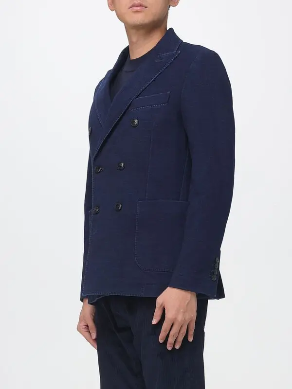 CIRCOLO 1901 Double-breasted Cotton Blazer With Lapel Collar And Patch Pockets