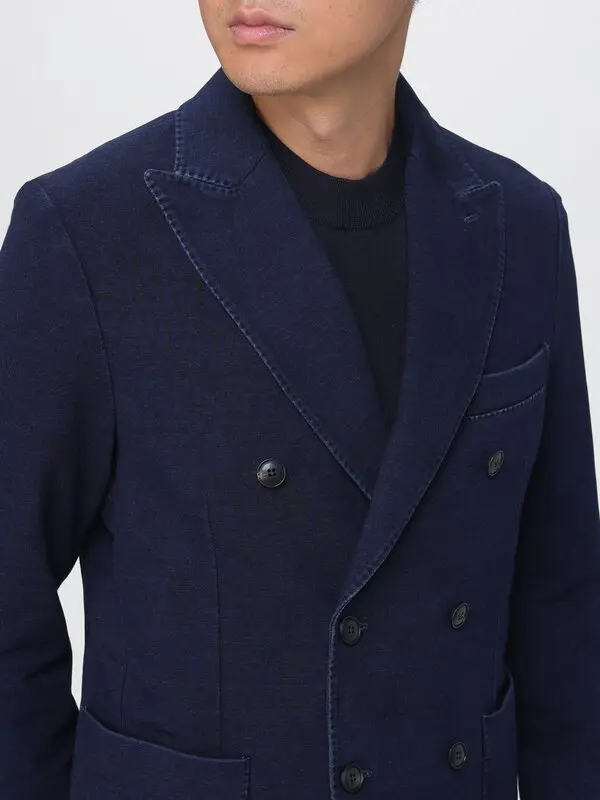 CIRCOLO 1901 Double-breasted Cotton Blazer With Lapel Collar And Patch Pockets