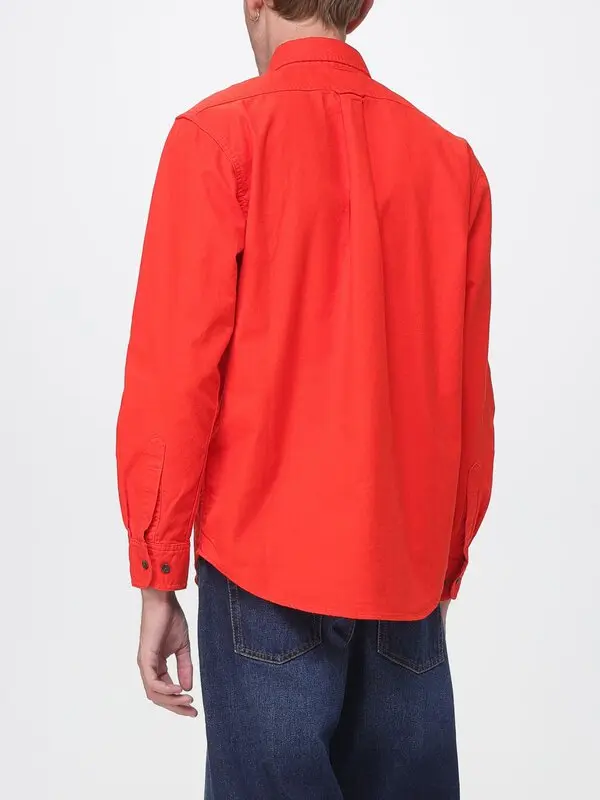 Filson Long-sleeved Cotton Shirt With French Collar And Patch Pockets