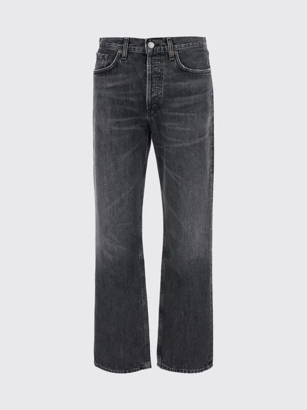AGOLDE Mid-rise 5-pocket Straight-leg Jeans In Cotton Denim - Black