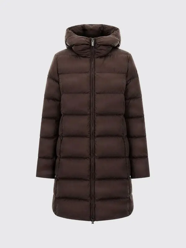 COLMAR Quilted Knee-length Nylon Down Jacket With Hood