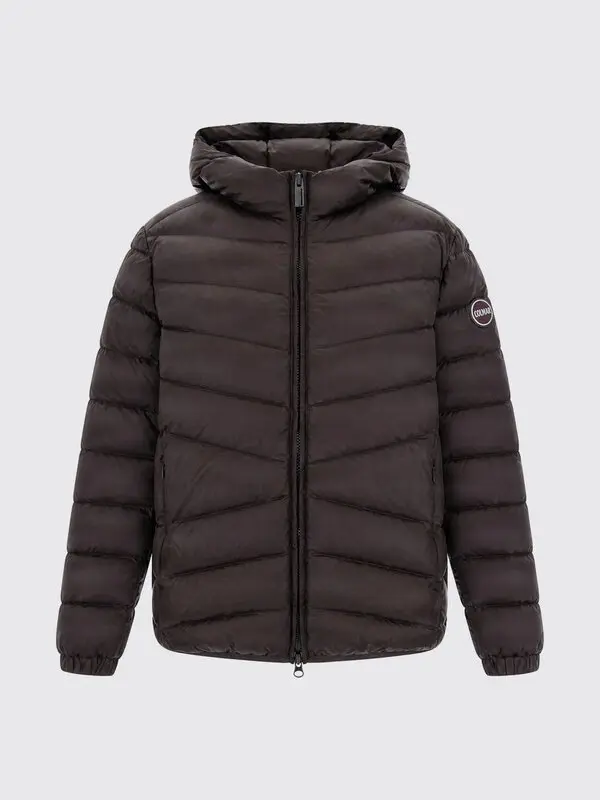 COLMAR Short Quilted Nylon Down Jacket With Hood And Logo