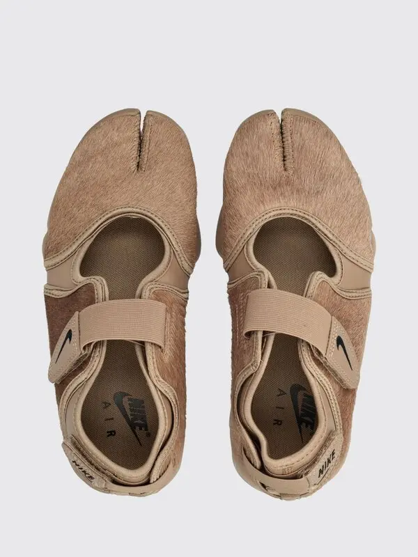 Nike Air Rift Faux Fur Mary Jane Trainers With Tabi Toe - Brown