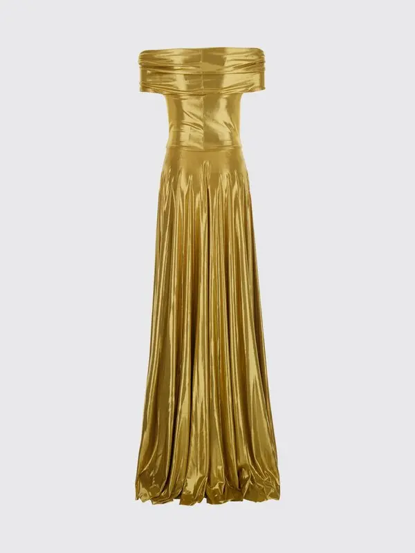 Norma Kamali Off-the-shoulder Jersey Evening Gown With Straight Neckline