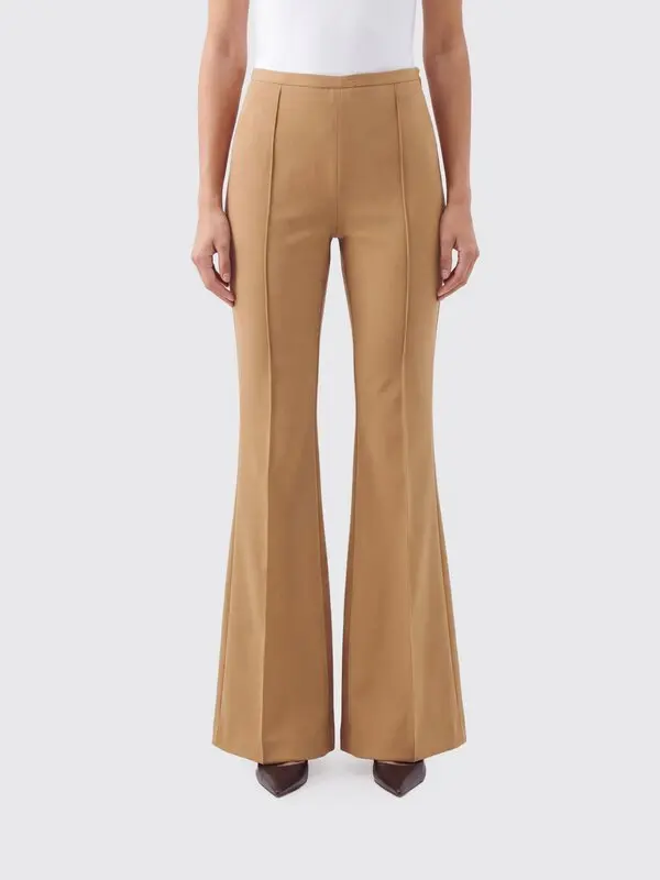 TALLER MARMO High-waisted Flared Trousers In Cotton Blend