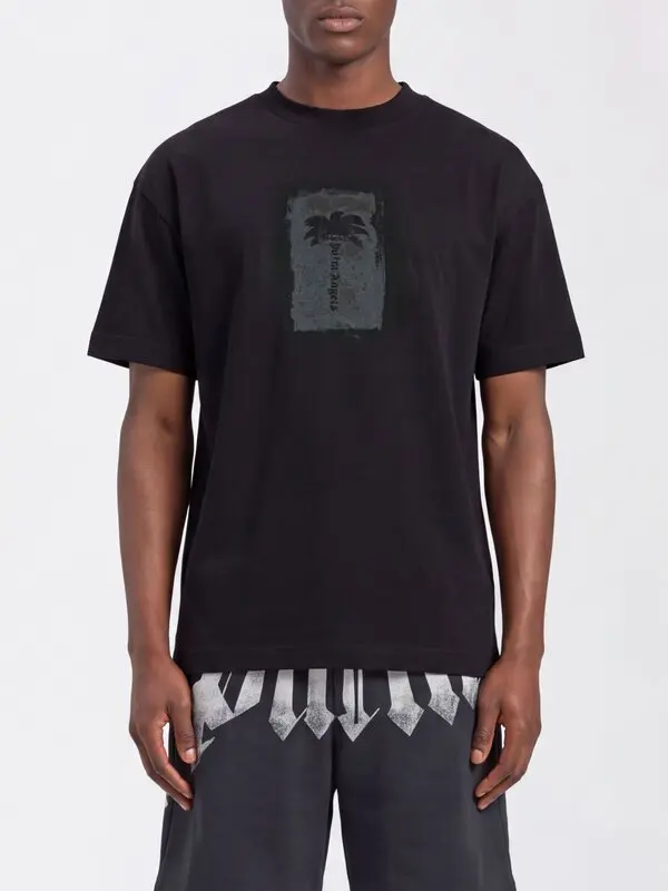 Palm Angels Graphic-print Cotton T-shirt With Dropped Shoulders