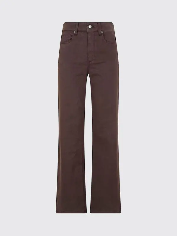 Paige Anessa High-waisted Wide Leg Trousers In Cotton Denim