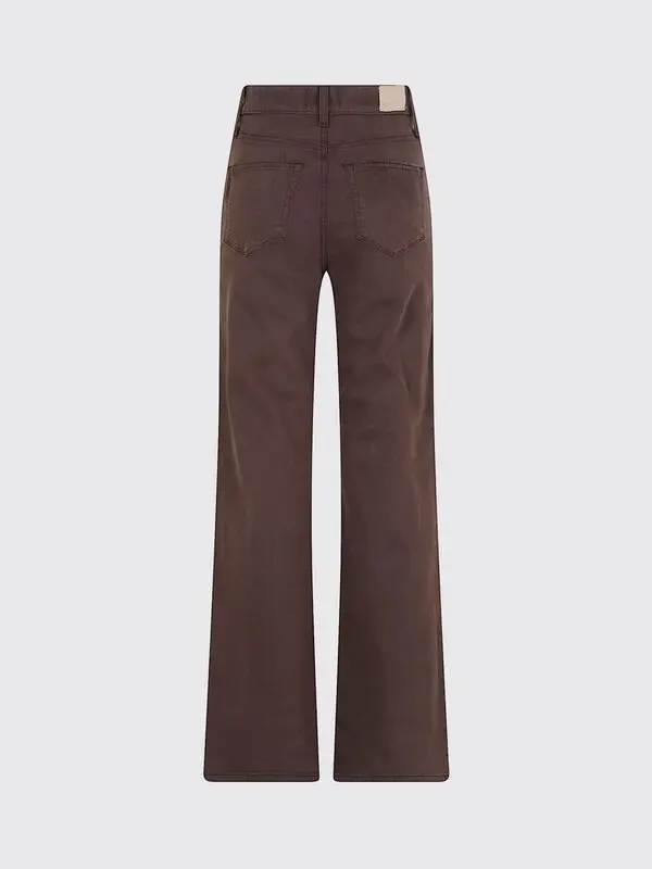Paige Anessa High-waisted Wide Leg Trousers In Cotton Denim