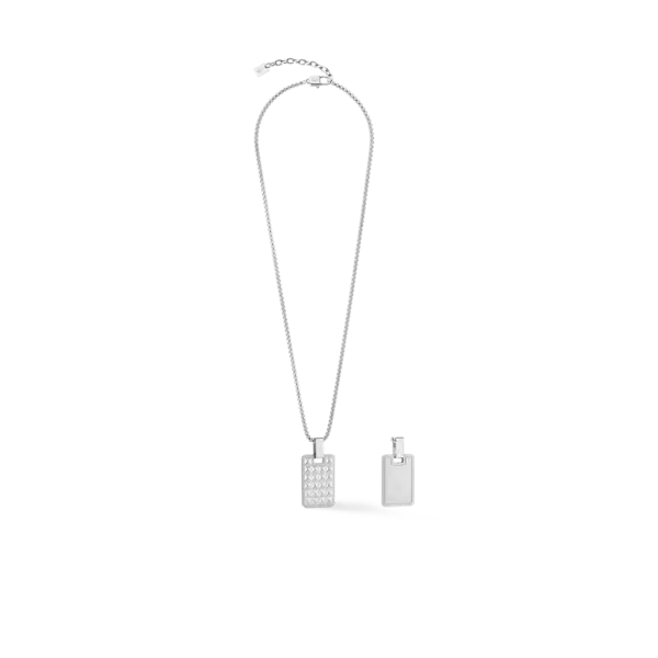 COEUR DE LION Spikes Stainless Steel Necklace With Reversible Pendant - Silver