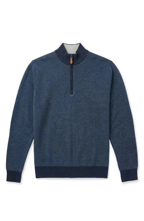 Scott Barber Merino Wool Blend Quarter Zip Pullover