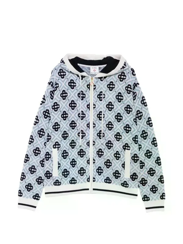 Casablanca Cc Monogram Zip-up Hoodie