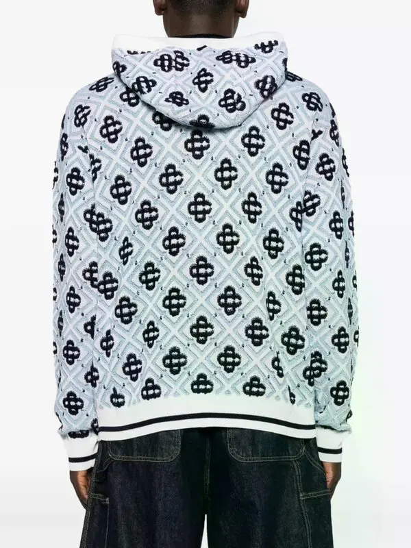 Casablanca Cc Monogram Zip-up Hoodie