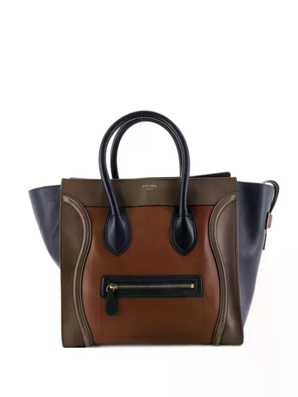 Celine Tricolor Luggage Bag Leather Mini Tote Bag