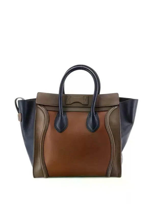 Celine Tricolor Luggage Bag Leather Mini Tote Bag