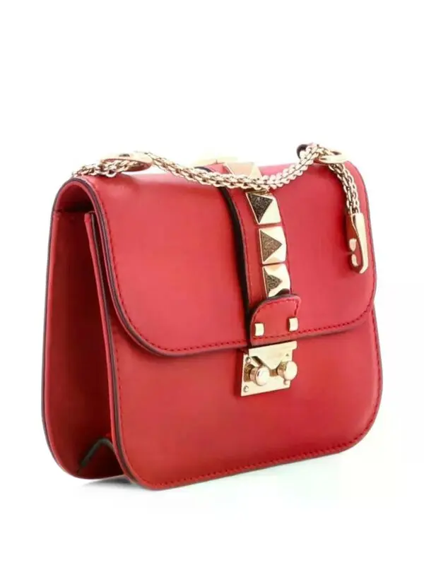 Valentino Garavani Glam Lock Leather Small Shoulder Bag