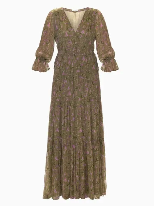 Rebecca Taylor Audrey Smock Maxi Dress